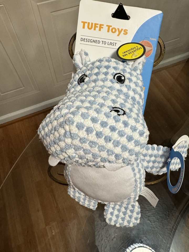 Jmle Tuff Toys Designed To Last Tender-Tuffs, Rhino 10” Clinker & Squeaker | eBay