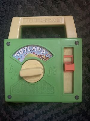 Fisher Price Tote-a-Tune Toy Radio Toyland Wind-up Music Box Vintage ...