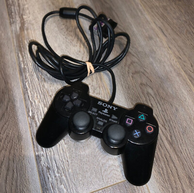 OEM Sony PlayStation 2 Black Controller SCPH-10010 Dual Shock PS2 ...