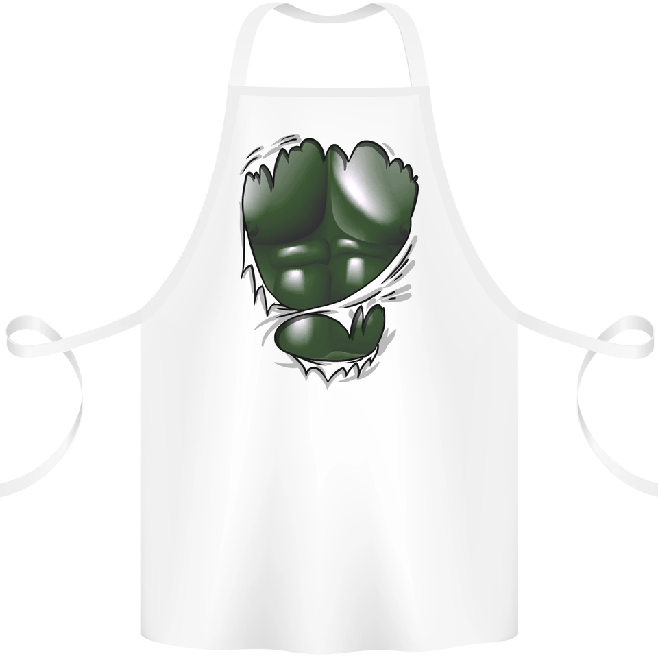 Gym Green Torso Ripped Muscles Effect Cotton Apron 100% Organic | eBay