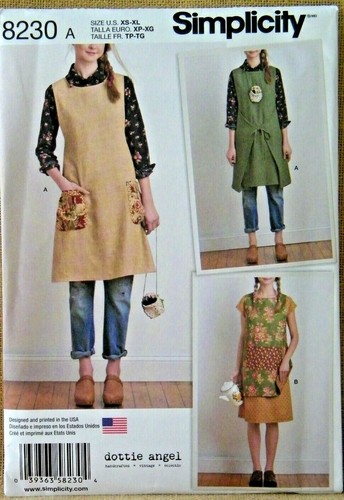 Simplicity 8230 Misses Dottie Angel Apron Dress Tabard Frock Sewing ...