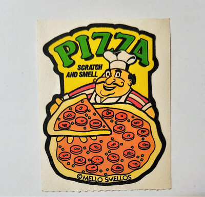 1980's Mello Smello Scratch & Smell Pizza Sticker Vintage HTF | eBay