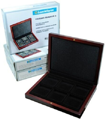 Wood Coin Display Storage Case Box for 6 2x2 Snaplock Quadrums Safe ...
