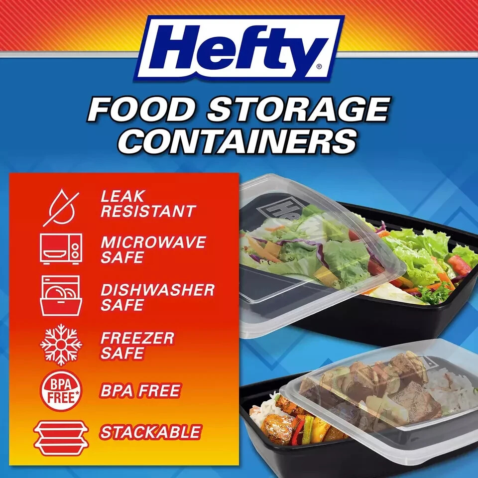 Hefty Food Storage Containers with Lids (28 oz., 60 pc.) NEW FREE ...