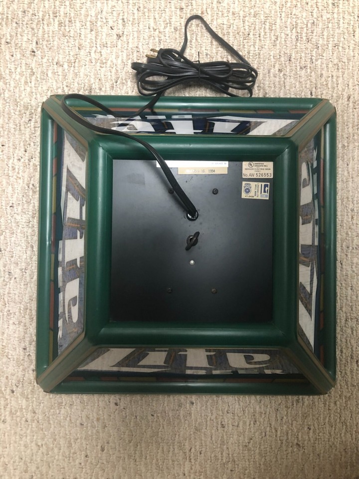 Vintage 1990's Miller Lite Beer Pool Table Game Room Bar Light - Very ...