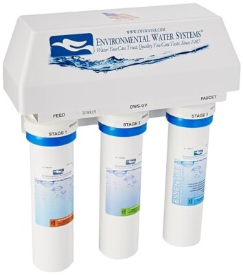EWS Under-Sink 3-Stage Drinking Water Filtration System Plus UV ...