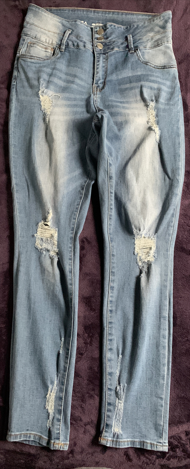 Mandee Denim, Ibiza High Rise Push Up Jeans, w/Rips, … - Gem