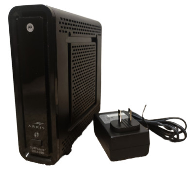 MOTOROLA ARRIS SURFBOARD DOCSIS 3.0 CABLE MODEM SBG6580 W/ WIFI ROUTER ...