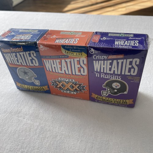 1996 Super Bowl XXX Set of 3 Mini Wheaties Boxes Dallas vs Pittsburgh ...