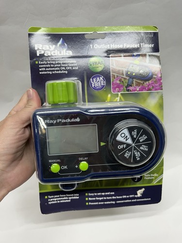 Ray Padula 1-Zone Programmable Sprinkler Timer for Yard Garden Hose ...