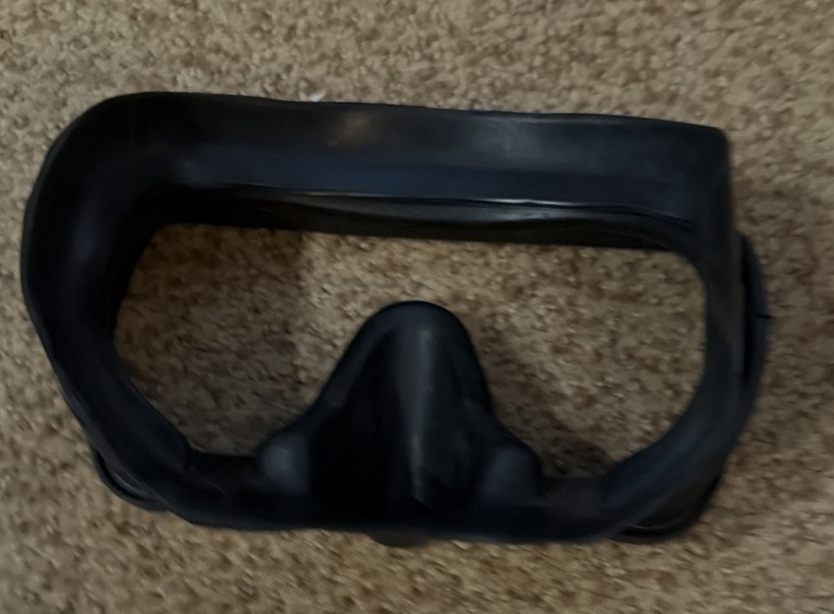Vintage Dacor Vista Snorkel Scuba Dive Mask Black Rubber Gasket Skirt ...
