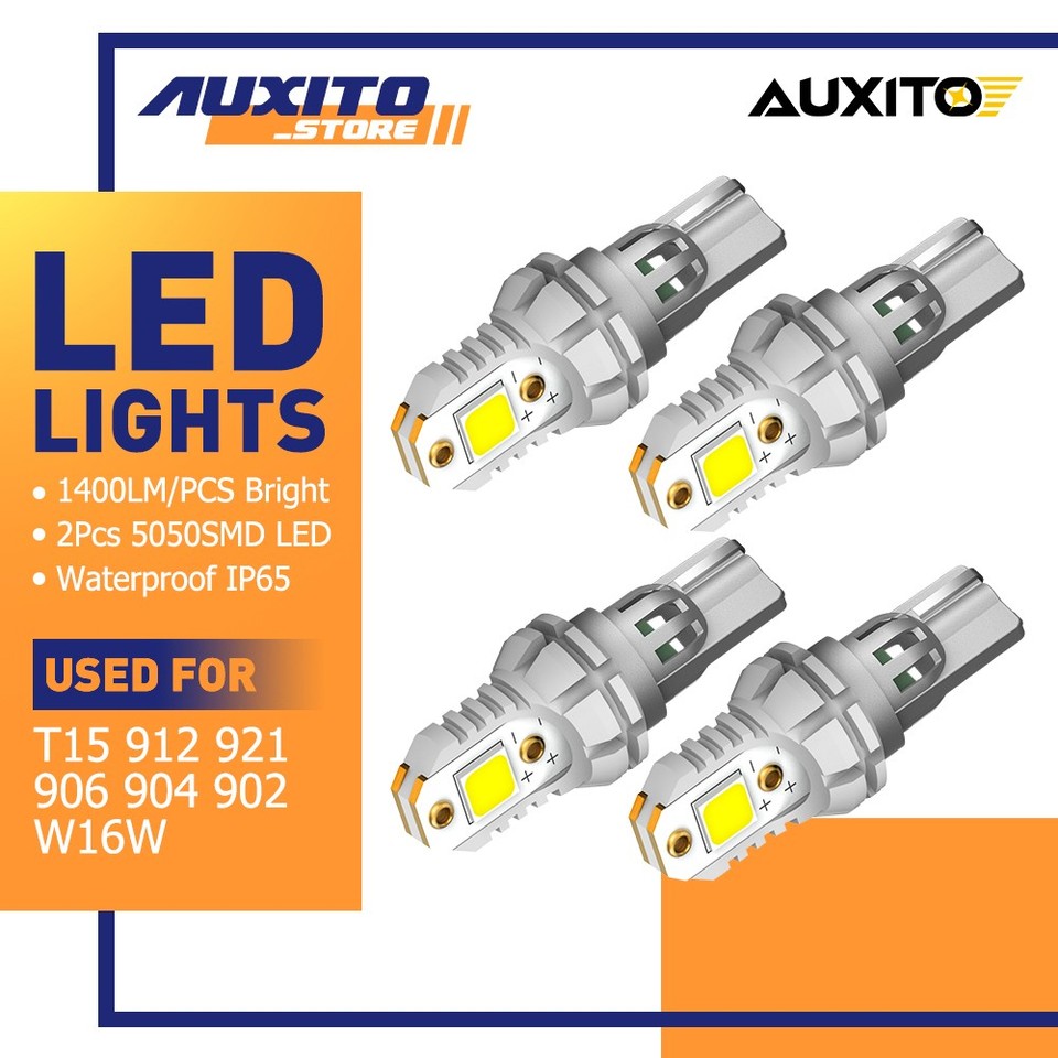 AUXITO T15 912 921 W16W LED Reverse Light Super Bulbs 2800LM White High ...