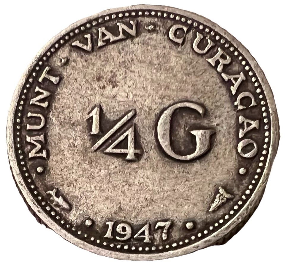 1947 🇨🇼 Curaçao 1/4 Gulden Silver Coin - Combined Shipping - Lot C94f ...