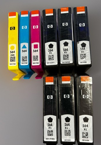 Genuine HP 564 Black & 564 XL Color Ink Combo 9 Pack Lot | eBay
