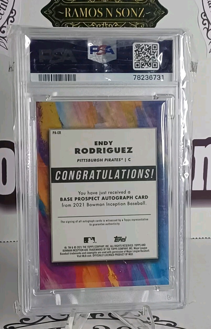 2021 Bowman Inception - Inception Autographs Endy Rodriguez #PA-ER /600 ...