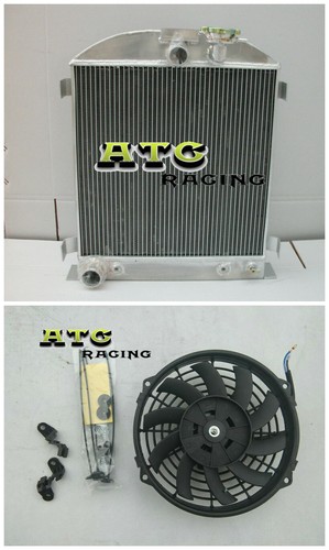 3 Row 64mm aluminum for Ford Chopped Ford Engine AT MT radiator + Fan ...
