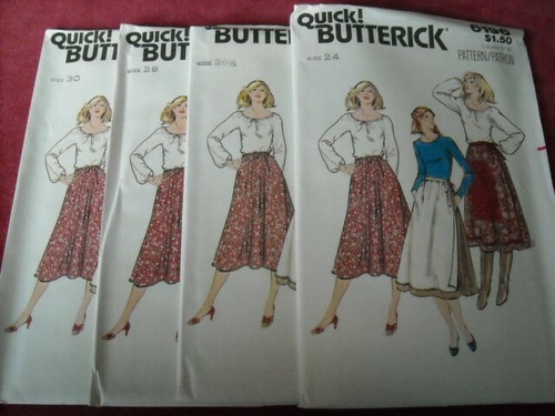 🌼 UNCIRCULATED 1979 BUTTERICK #6196 - LADIES DIRNDL SKIRT PATTERN W24 ...