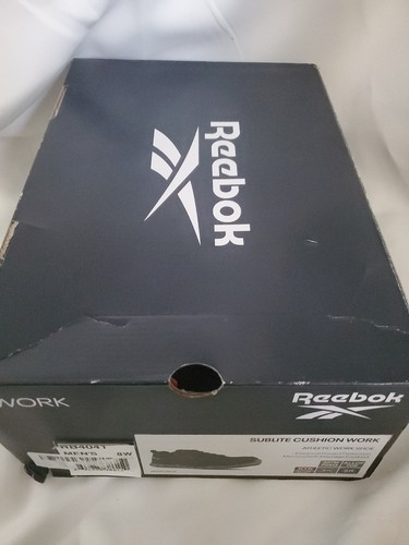 Reebok Safety Athletic Work Shoe Black Mesh Mens 8 Wide wo's 10W. IN ...