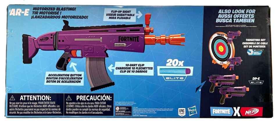 NERF X FORTNITE ( New ), Nerf Fortnite AR-E Motorized Blasting ...