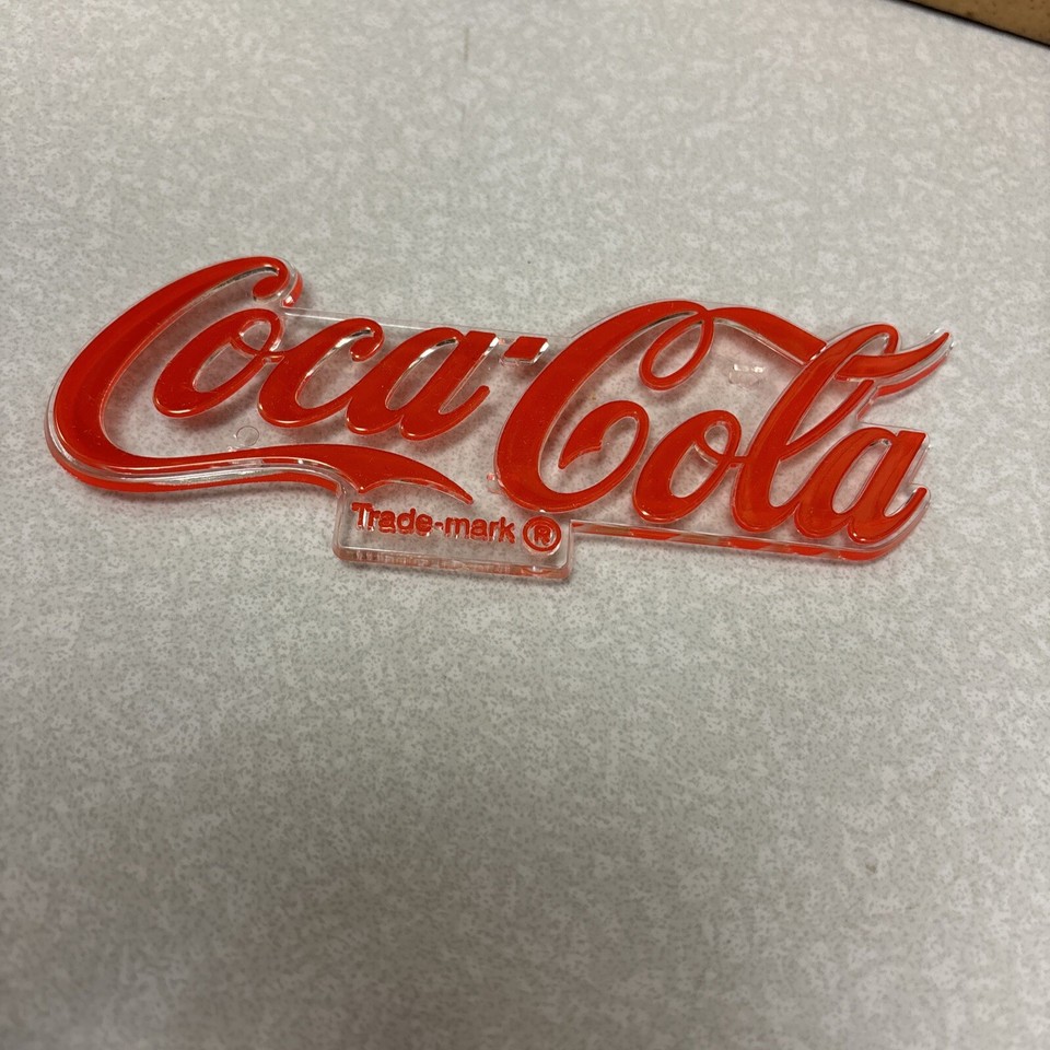 Vintage Coca-Cola Cursive Menu Board LOGO Sign Theater 5.5" RARE! Tabs ...
