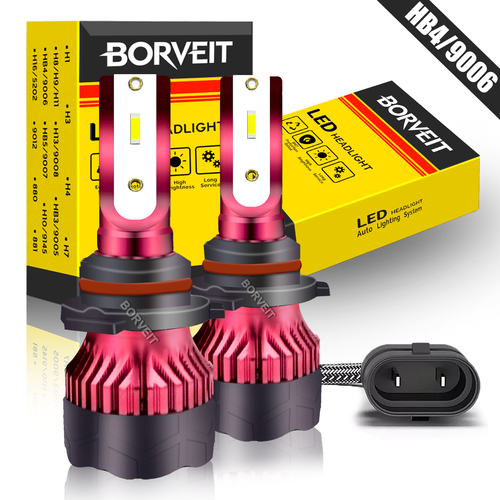 2pcs 9006 HB4 6000K LED White Headlight Low Beam Bulbs Kit For Corvette ...