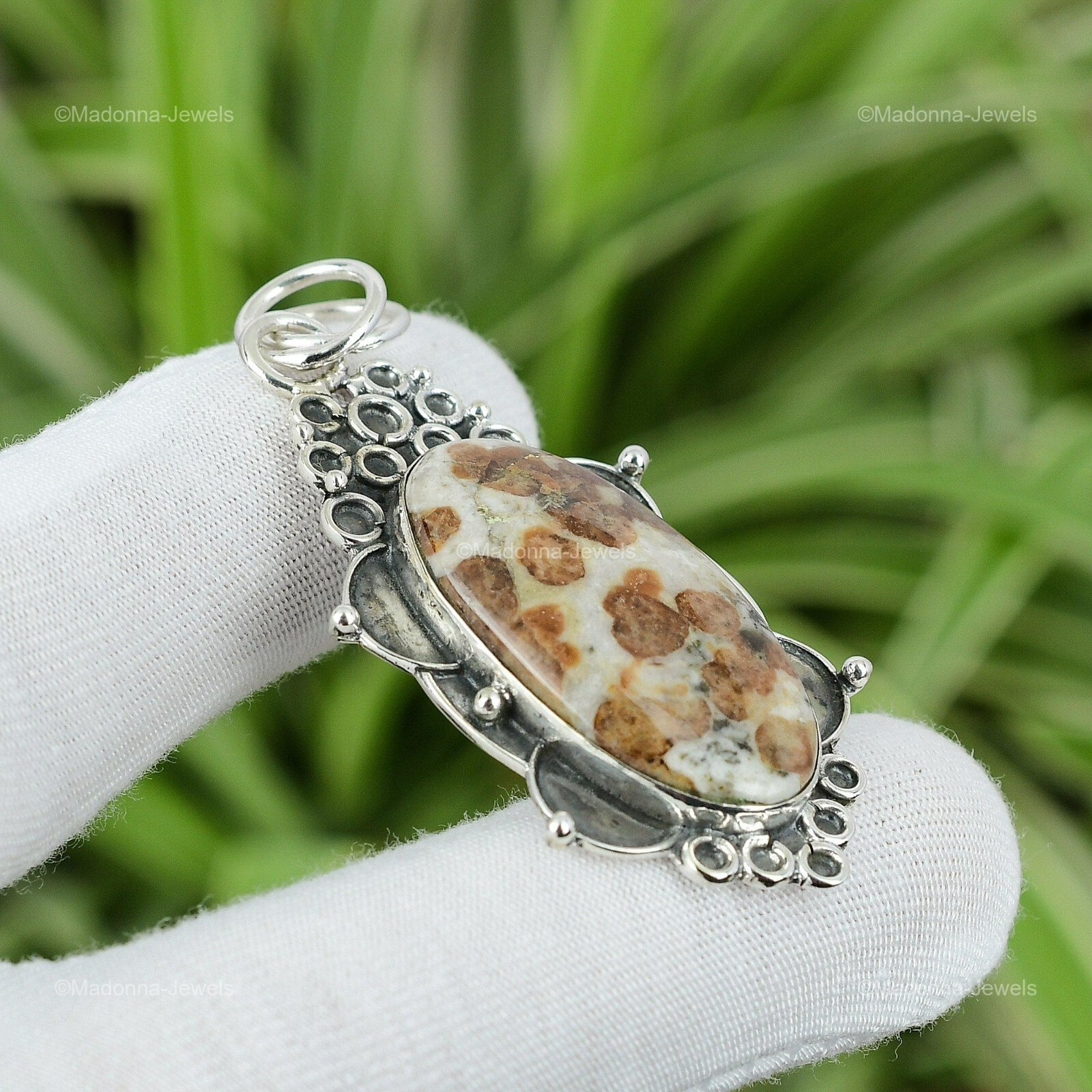 Gift For Her 925 Silver Natural Spessartine Garnet In Limestone Gemstone Pendant | eBay