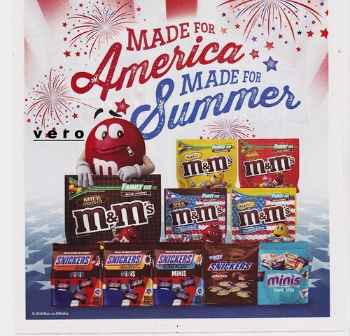 SUMMER mms M&M RED candy advert print 2018 magazine ad M&M's MADE FOR ...