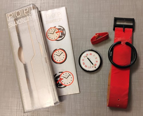 Swiss Made Classic Swatch Pop Watch for Men and Women 90s Black White ...