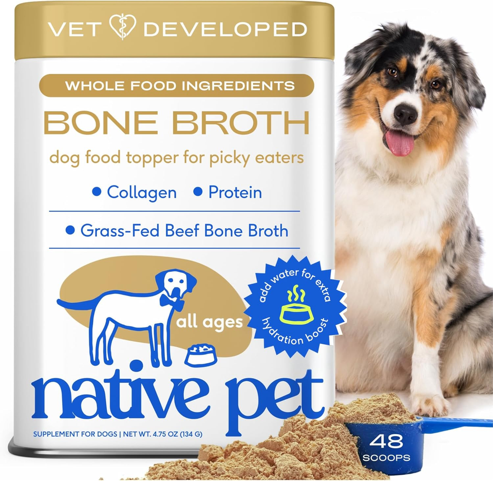 Bone Broth for Dogs - Made with Real Beef Bone Broth, Dog Food Toppers ...