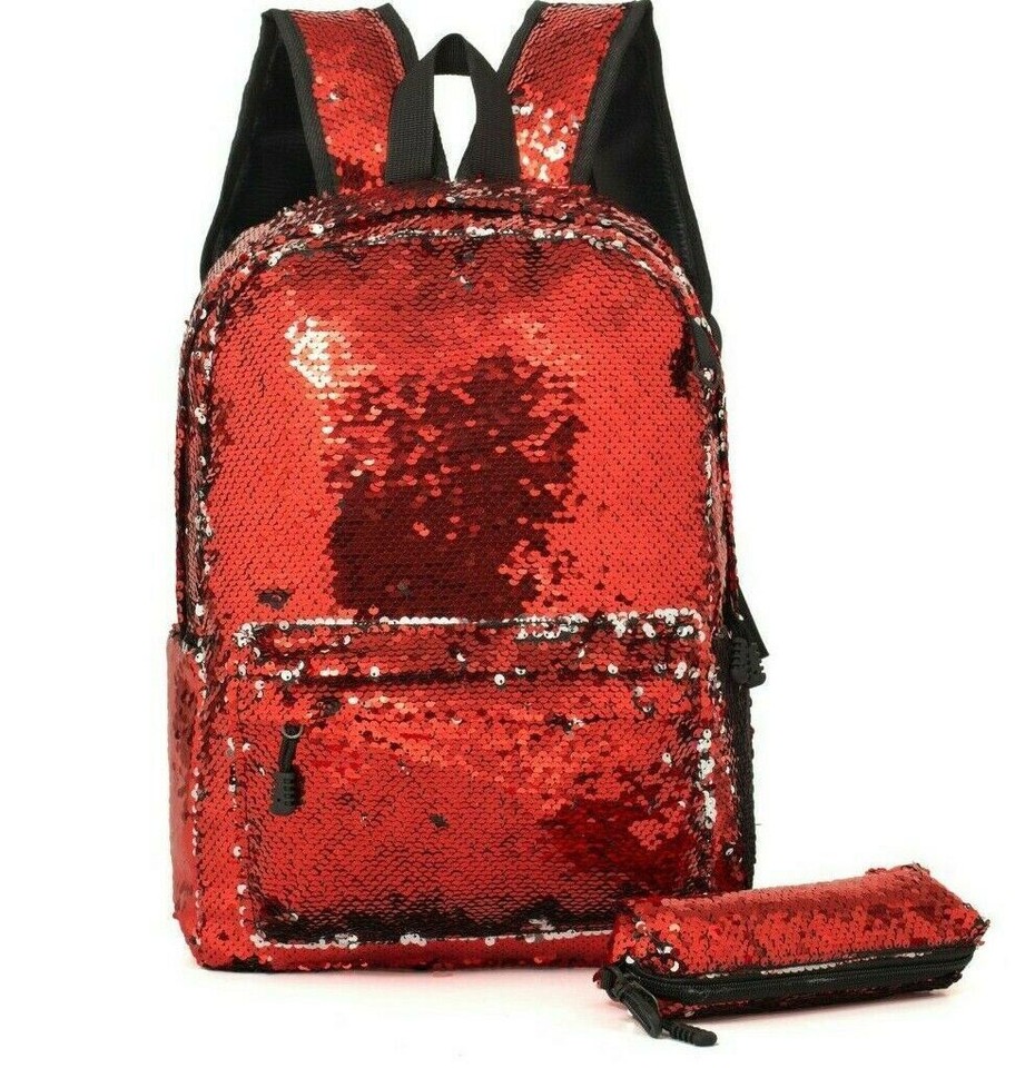 Shiny Sequins School Travel Backpack Glitter Shoulder Handbag Rucksack ...