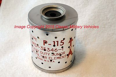 Willys Jeep MB M38 M38A1 M37 Ford GPW Oil Filter Element Military NOS ...