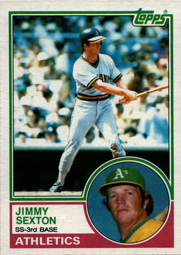 1983 Topps Jimmy Sexton Athletics #709 Centered Mint | eBay