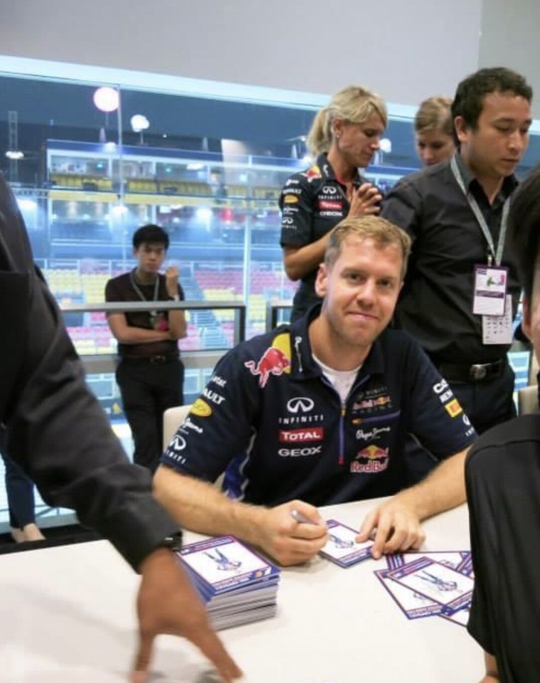 F1 Sebastian Vettel Red Bull Signed Autograph Card Singapore Grand Prix ...