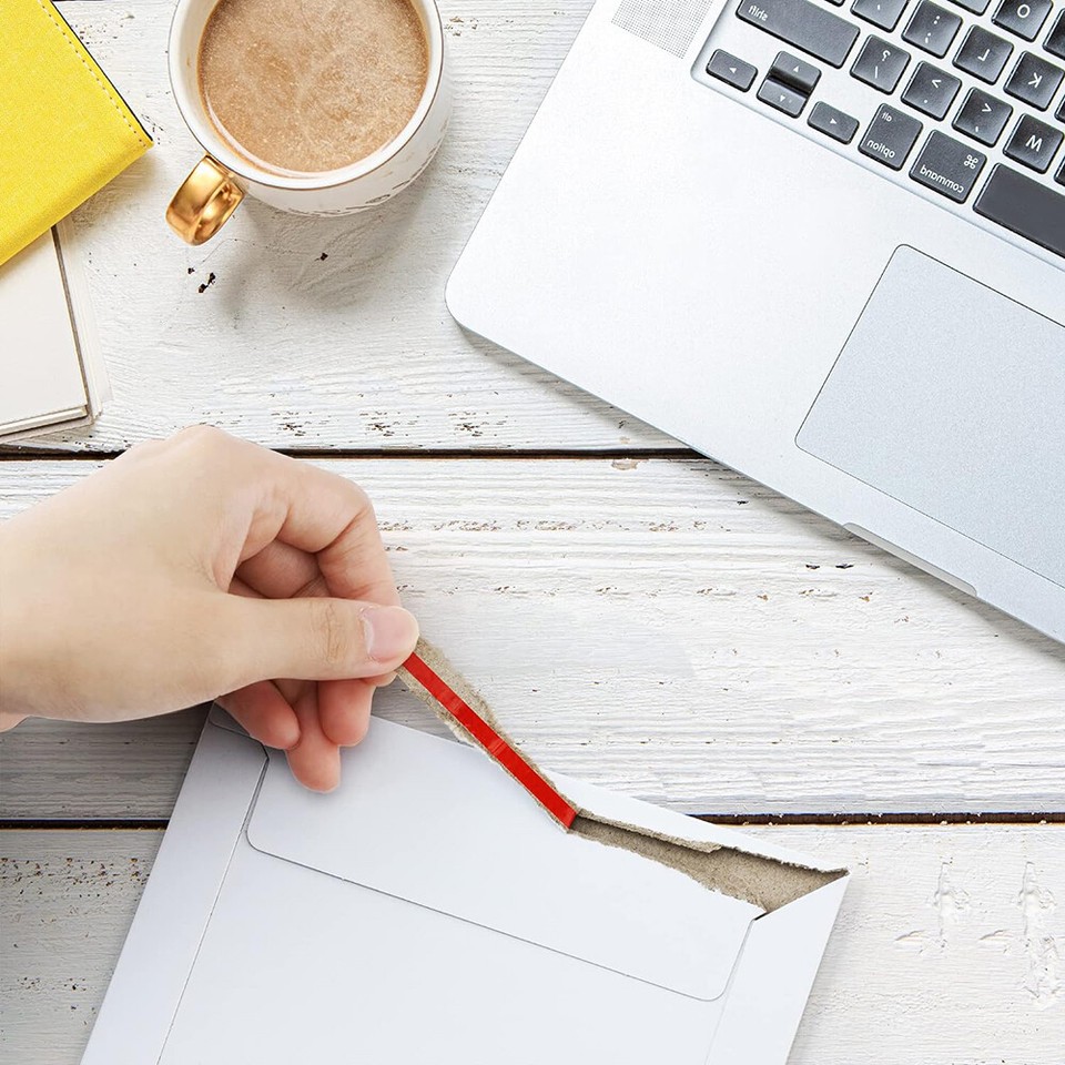 100/400 Rigid Flat Photo Mailers Document Envelopes Cardboard Self Seal ...