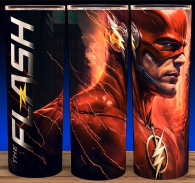 The Flash Super Hero Comic Book Cup Mug Tumbler 20oz with lid and straw ...