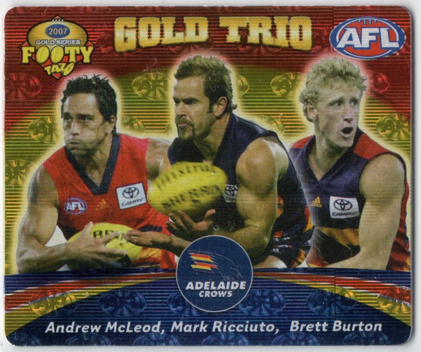 2007 AFL SMITHS CRISPS GOLD TRIO FOOTY TAZO CLASSIC SET LOT - PICK YOUR ...