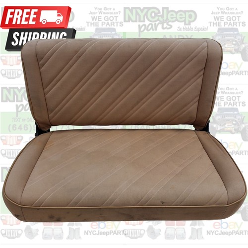 Jeep Wrangler YJ 87-95 TAN CLOTH Rear Seat Bench Fold Tumble OEM | eBay