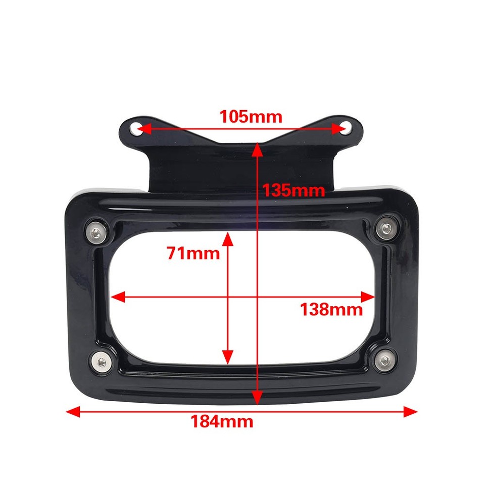 Curved License Plate Mount Bracket For Harley Touring Street Road Glide ...