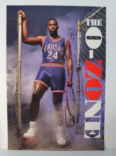 RARE 1991 KANSAS JAYHAWKS BASKETBALL POSTER ALONZO JAMISON O ZONE KU ...