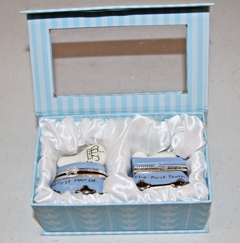 Mud Pie Prince First Tooth & Curl Treasure Box Set Nwd | eBay