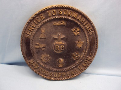Vintage Service Submarines Plaque Naval Sub Supp Fac New London CT ...