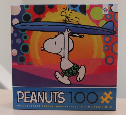 CEACO Peanuts 100 Piece Jigsaw Puzzle Snoopy Woodstock Surf City USA ...