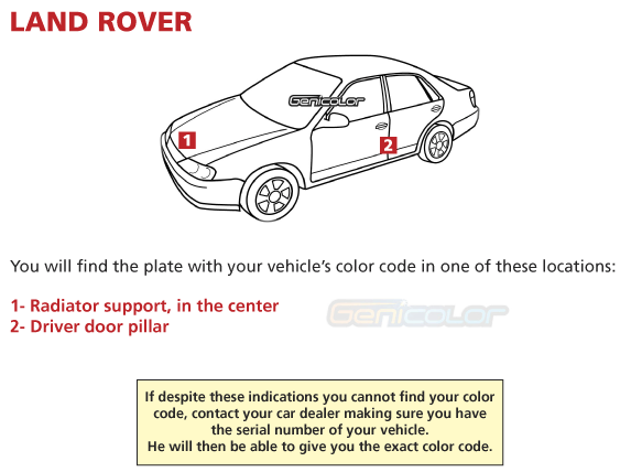 OEM Touch-Up Paint Pen Kit Land Rover-1AA/867-Fuji White-Sand Stick ...