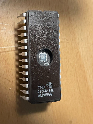 TMS27C64-2JL EPROM 200ns 8K x 8 VPP: 12.5V Ceramic 28 Pin DIP IC UV ...