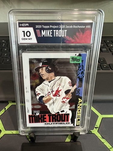 Topps Project 2020 #85 Mike Trout Artist Jacob Rochester GemMt 10 ...