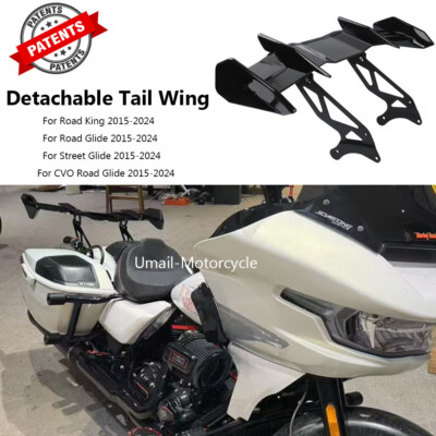 Adjustable Rear Spoiler Tail Wing For Harley Touring CVO Road Glide ...