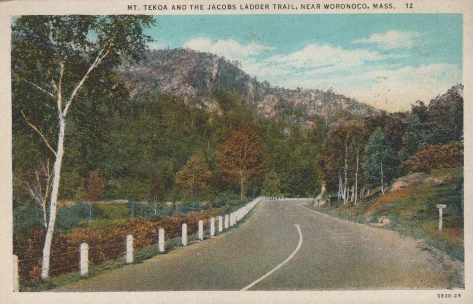 Mt. Tekoa And The Jacobs Ladder Trail Woronoco MA White Border Vintage ...