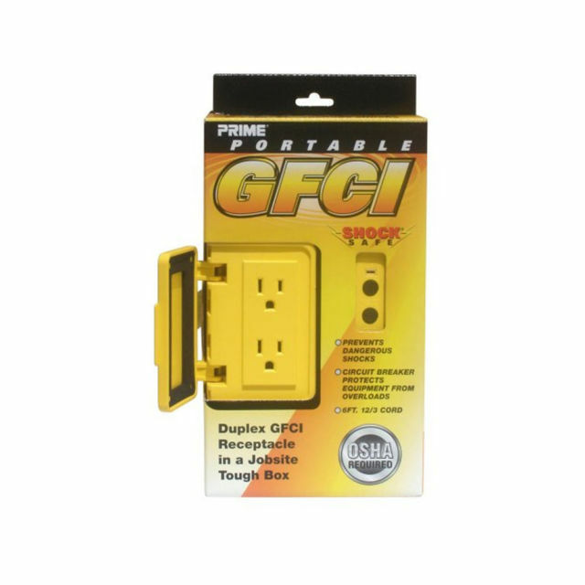 Prime Wire and Cable GF200806 Shock Safe GFCI Power Boxes 15 Amps 1875 ...