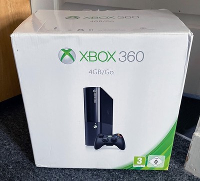 *NO CONSOLE* MICROSOFT XBOX 360 E CARDBOARD BOX PACKAGING ONLY BLACK ...