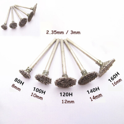 8mm-16mm Diamond Burr Drill Bit for Dremel Rotary Grinding Tool Coarse ...